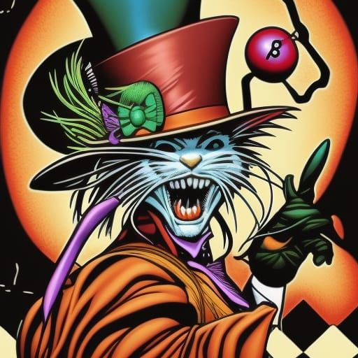 twister killer rabbit mad hatter - AI Generated Artwork - NightCafe Creator