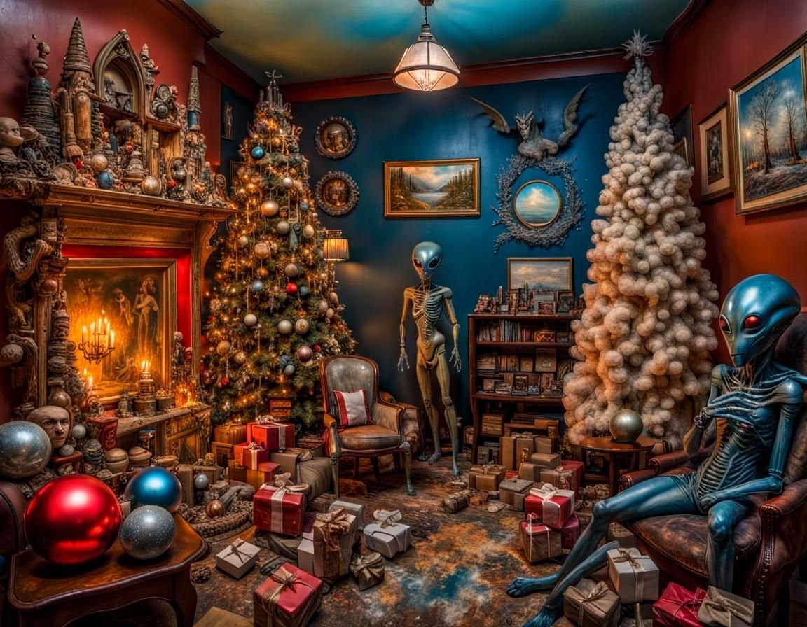 A Maximalist Alien Christmas! - AI Generated Artwork - NightCafe Creator