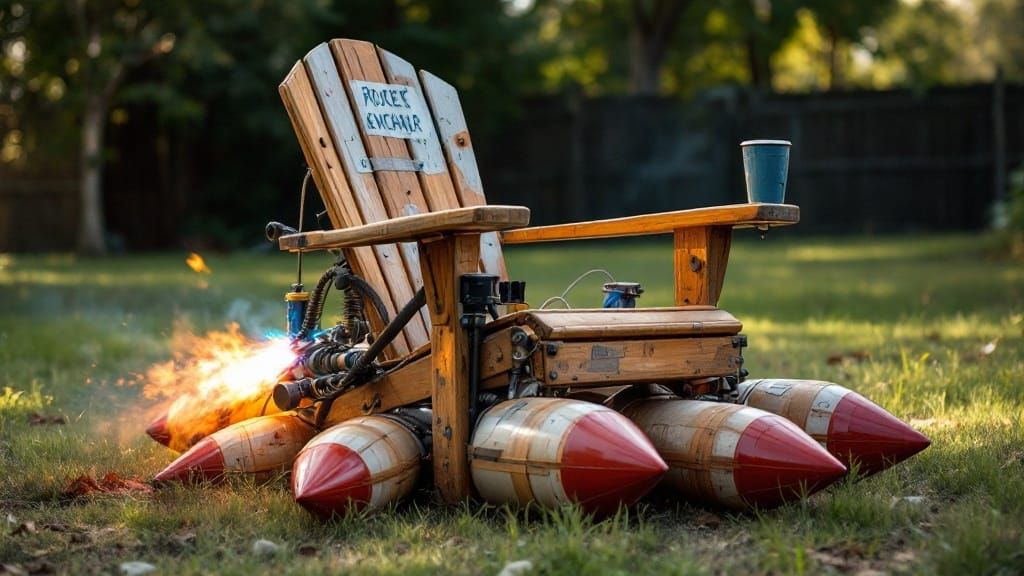 The Rocket Lawn Chair - Redneck Rocket Recliner Soars to New...