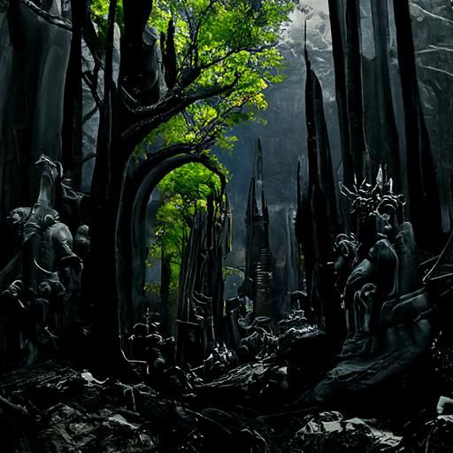 Asgard forest by Vincent Di Fate and Ferdinand Knab 8K 3D detailed ...