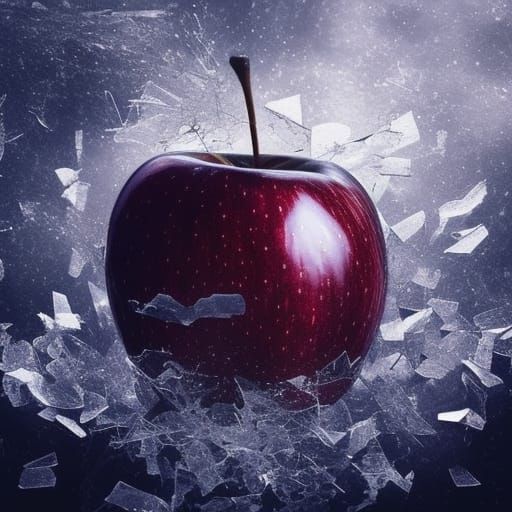 Shattered Apple - AI Generated Artwork - NightCafe Creator