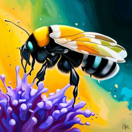 big fat bumble bee - AI Generated Artwork - NightCafe Creator