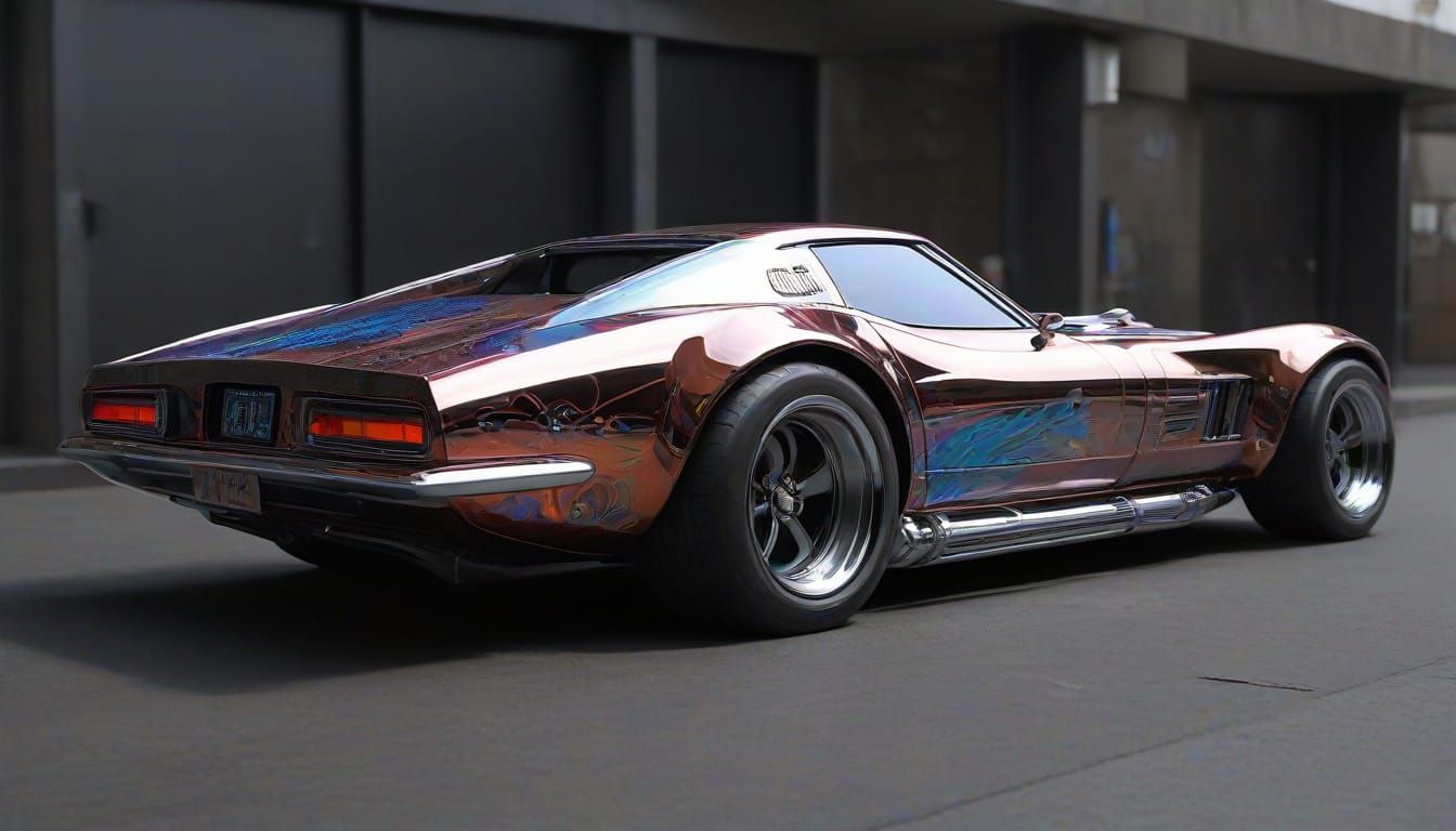Cyberpunk Hot Rod Drift Car in Futuristic, High-Co... - AI Art