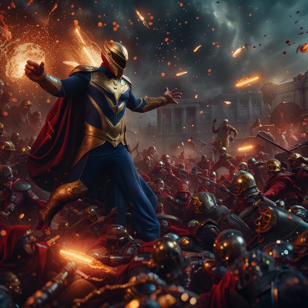 homelander killing hundreds of people, photorealistic, 16k, canon eos ...