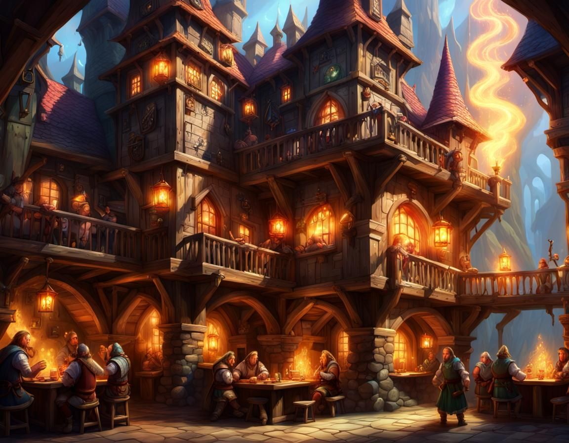 Wayfarers Inn (One Day Outside Lumaria, City of Mages) - AI Generated ...