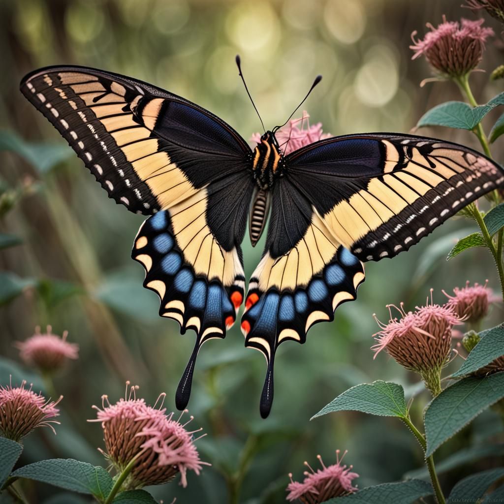 Swallowtail Butterfly - AI Generated Artwork - NightCafe Creator