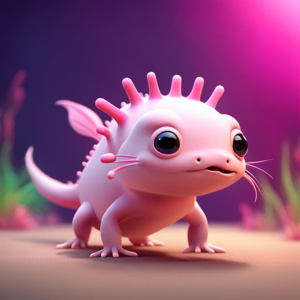 Cute Axolotl_HD_Cute_Pink_Axolotl_Day - AI Generated Artwork ...