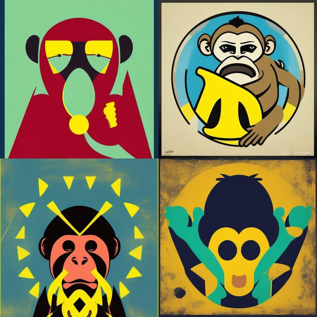 Monkey Sucking Banana - AI Generated Artwork - NightCafe Creator