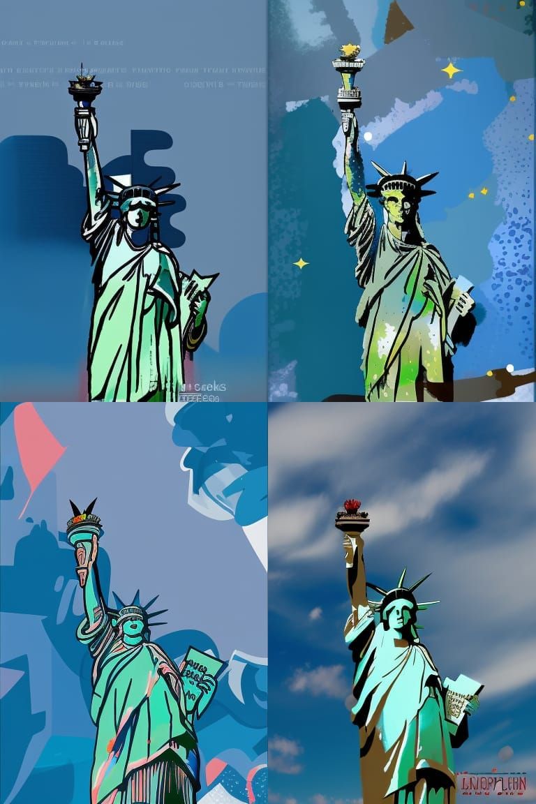 Lady Liberty, part 3 : r/nightcafe