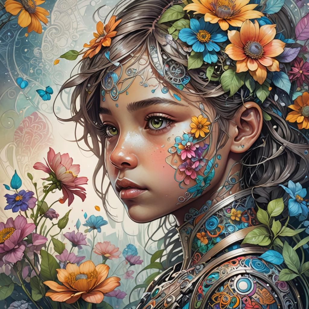 Flower Child - AI Generated Artwork - NightCafe Creator