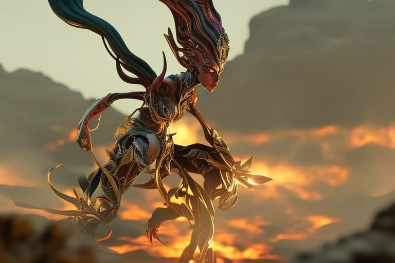 lithe she-demon - AI Generated Artwork - NightCafe Creator