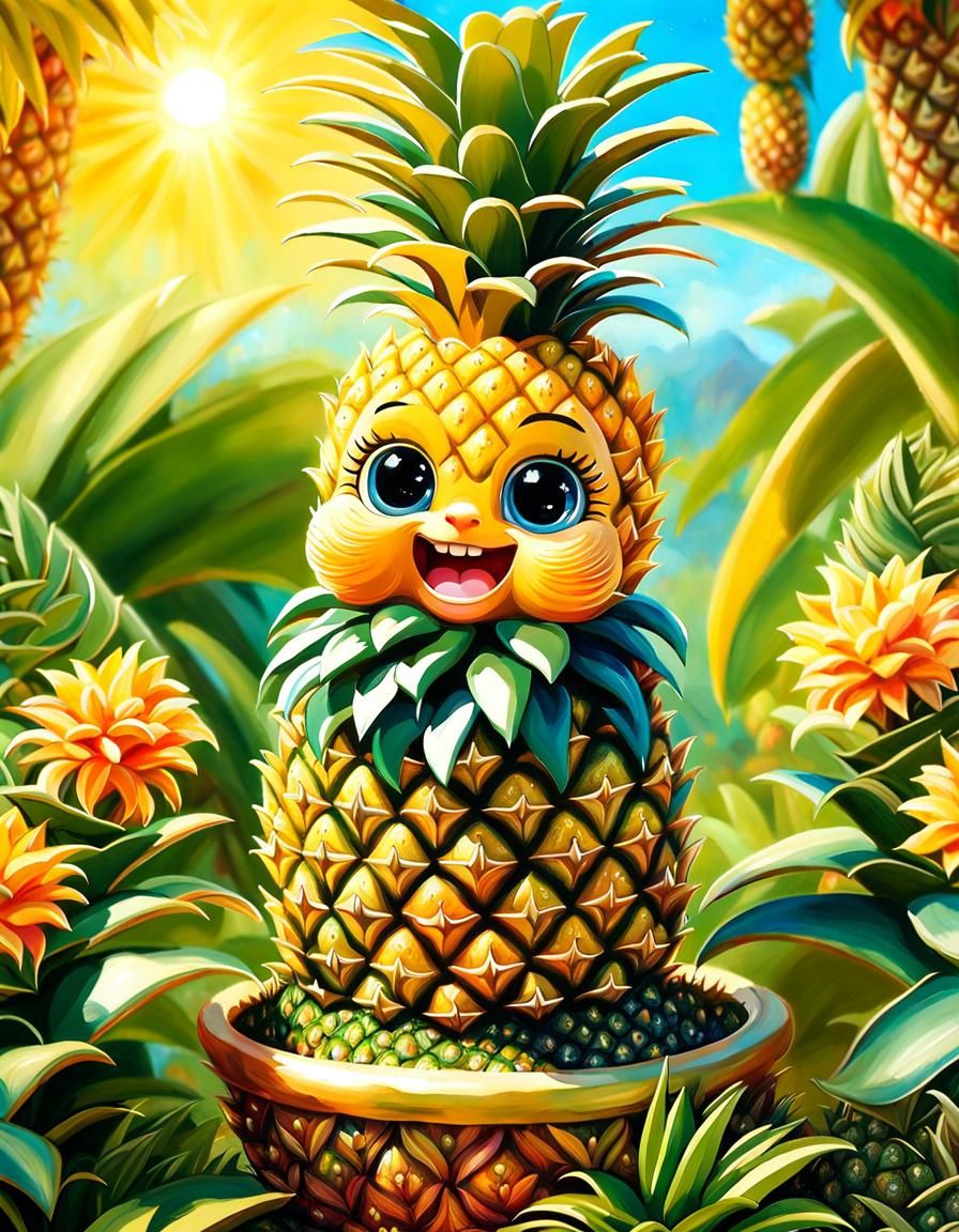 Pineapple Princess - AI Generated Artwork - NightCafe Creator