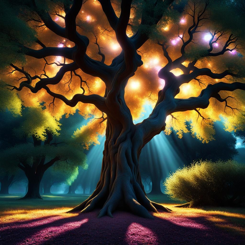 TREES OF LIGHT - AI Generated Artwork - NightCafe Creator