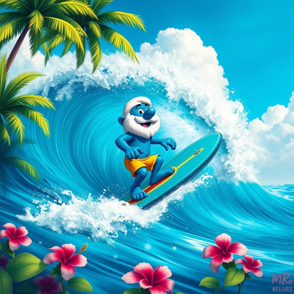 Smurfing an amazing breaking wave in Hawaii