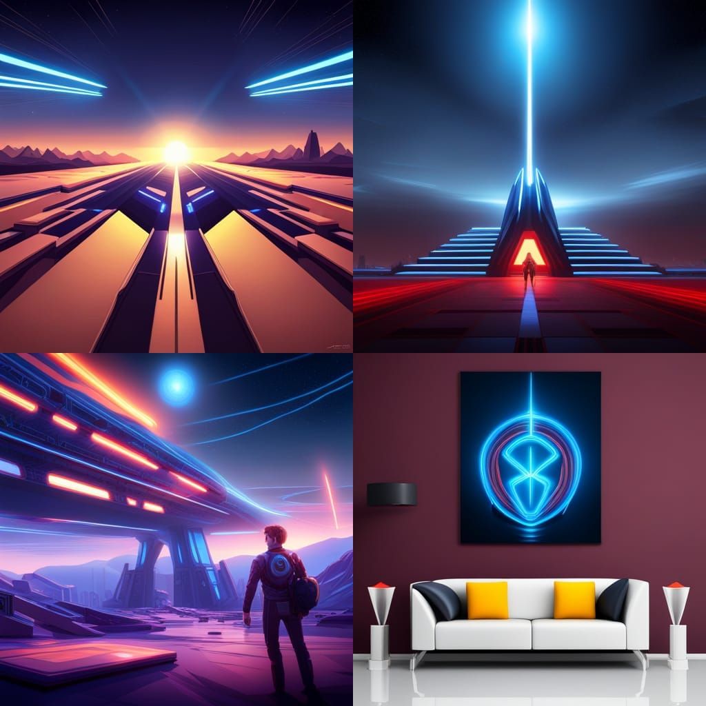 42 Unreal Engine 5 Tron, Battlestar galactica,retro scifi poster - AI ...