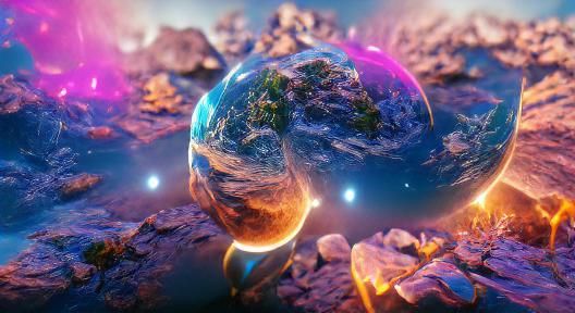 Acid Trip Earth - AI Generated Artwork - NightCafe Creator