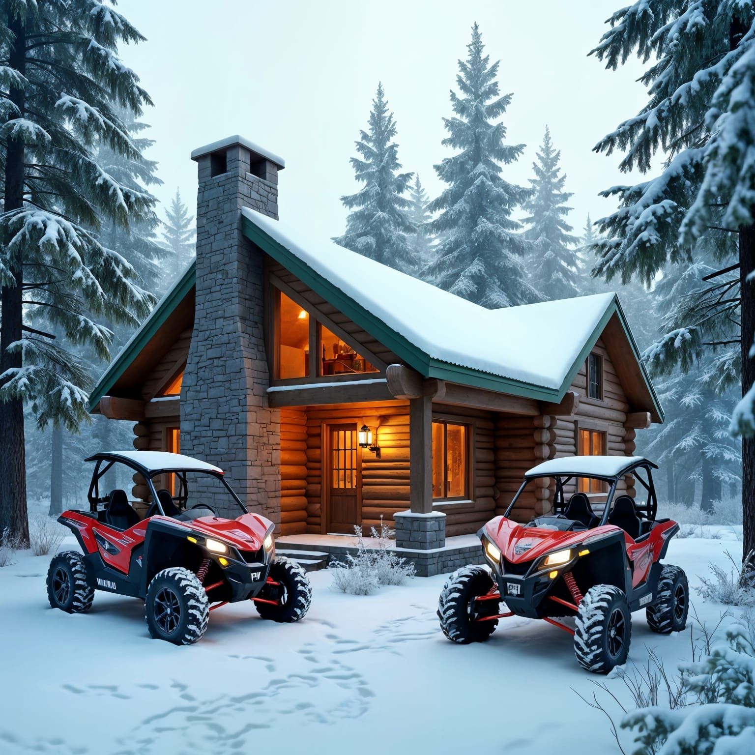 Warming-up the Side-by-Sides (UTVs) for some Nighttime Riding through ...