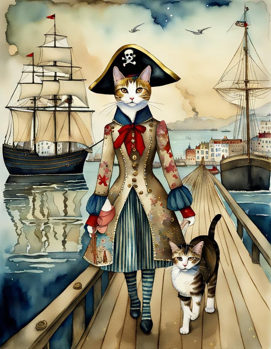 Ask the local cats for the way to the best tavern! - AI Generated ...