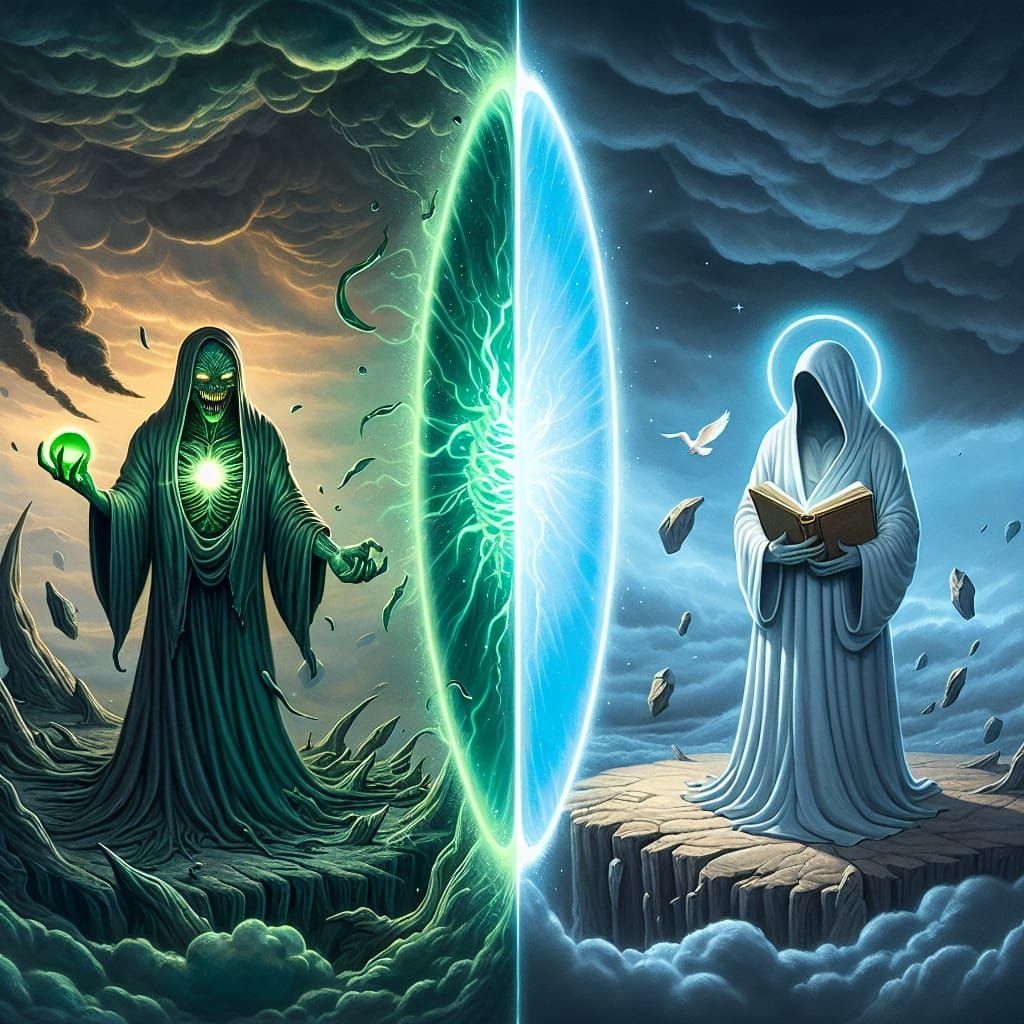 Envy vs Faith - AI Generated Artwork - NightCafe Creator
