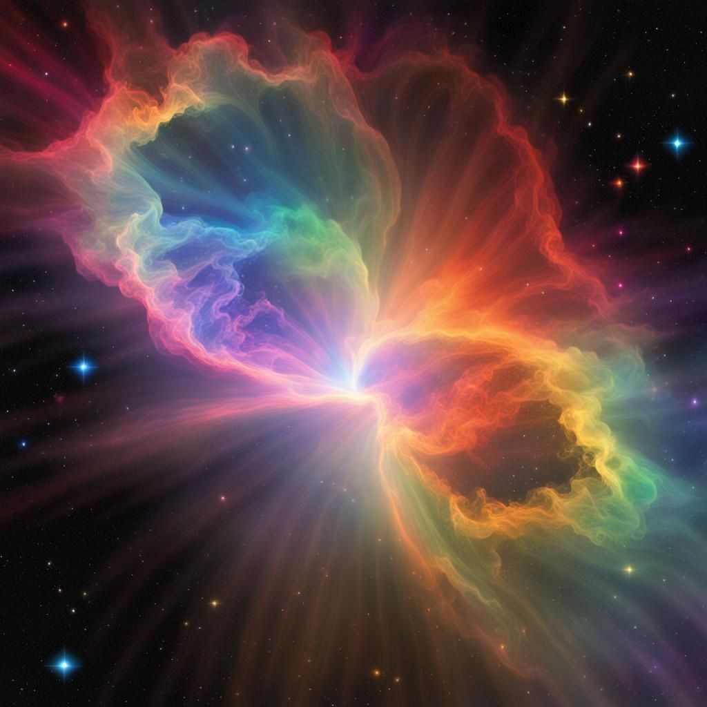 Rainbow nebula - AI Generated Artwork - NightCafe Creator