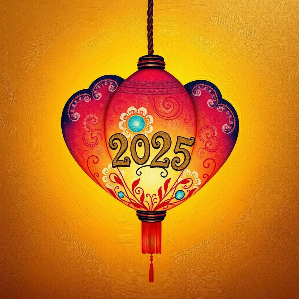 Ethereal Lumar New Year Sneck Design in Vibrant Po... - AI Art