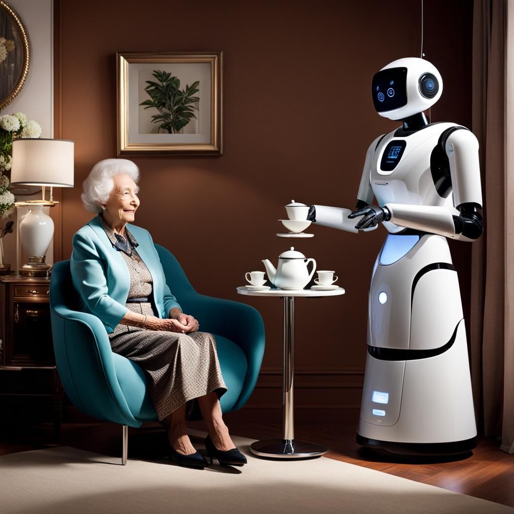 Robot Butler #8 - AI Generated Artwork - NightCafe Creator