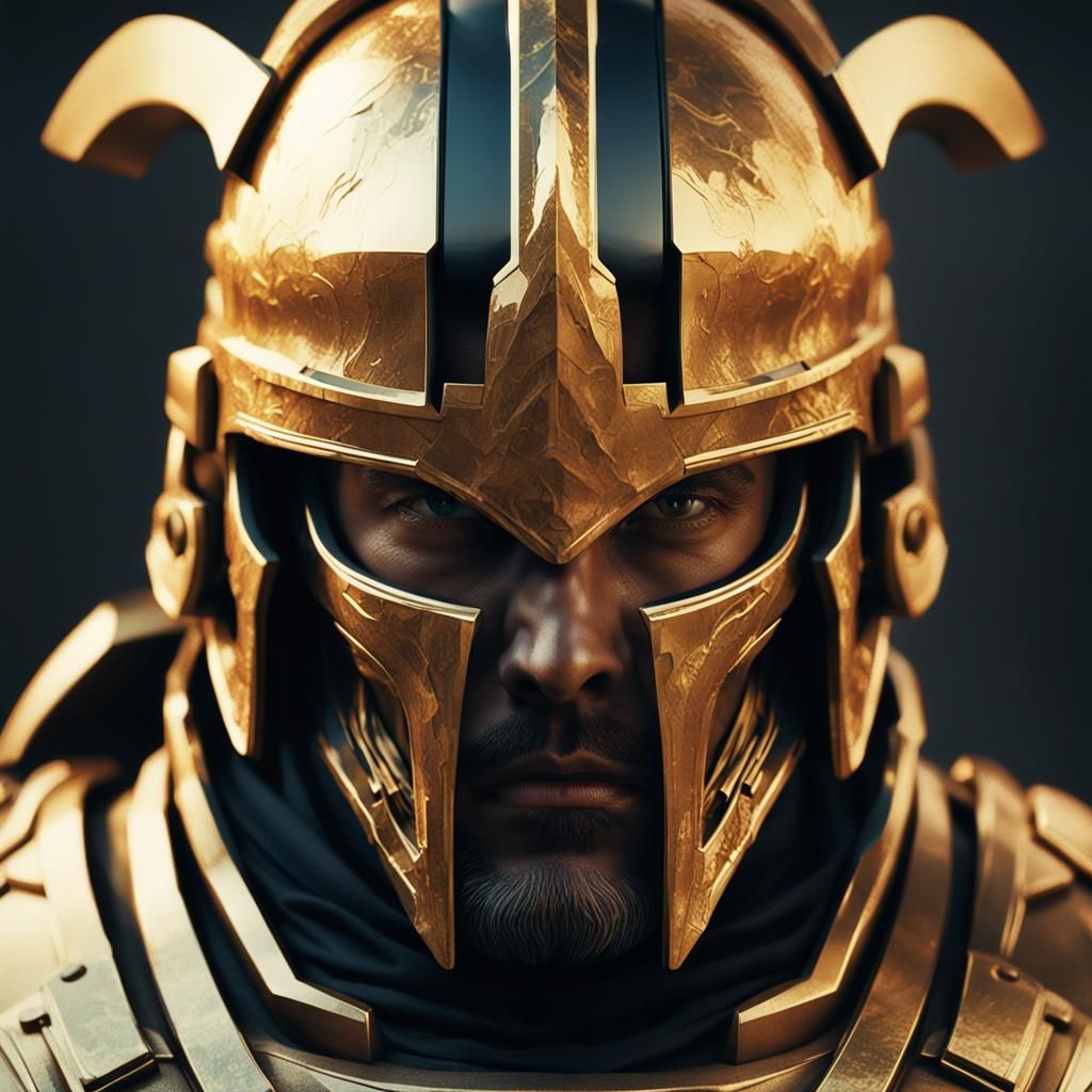 Spartan face - AI Generated Artwork - NightCafe Creator