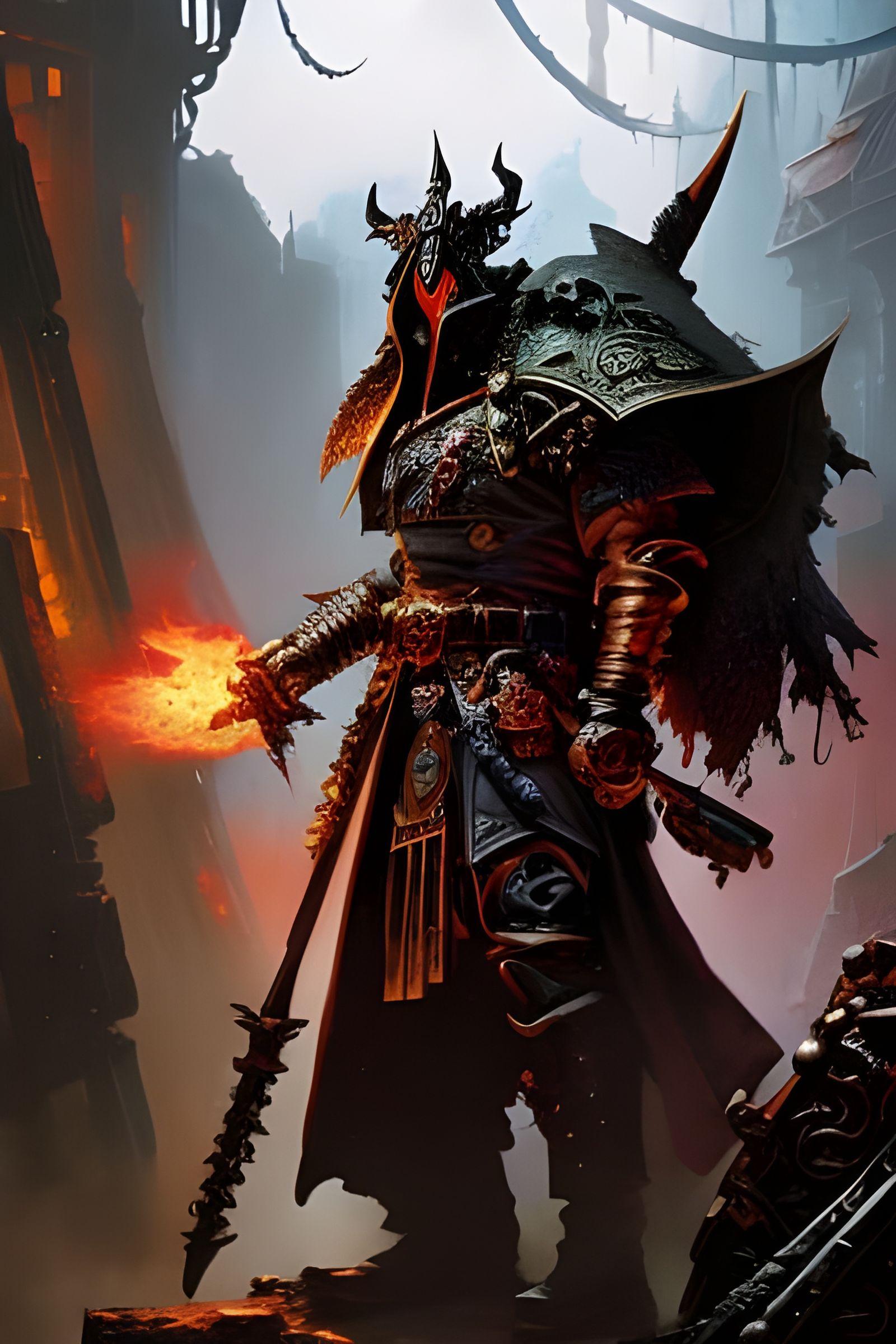 Warhammer Exalted Chaos Warrior - AI Generated Artwork - NightCafe Creator