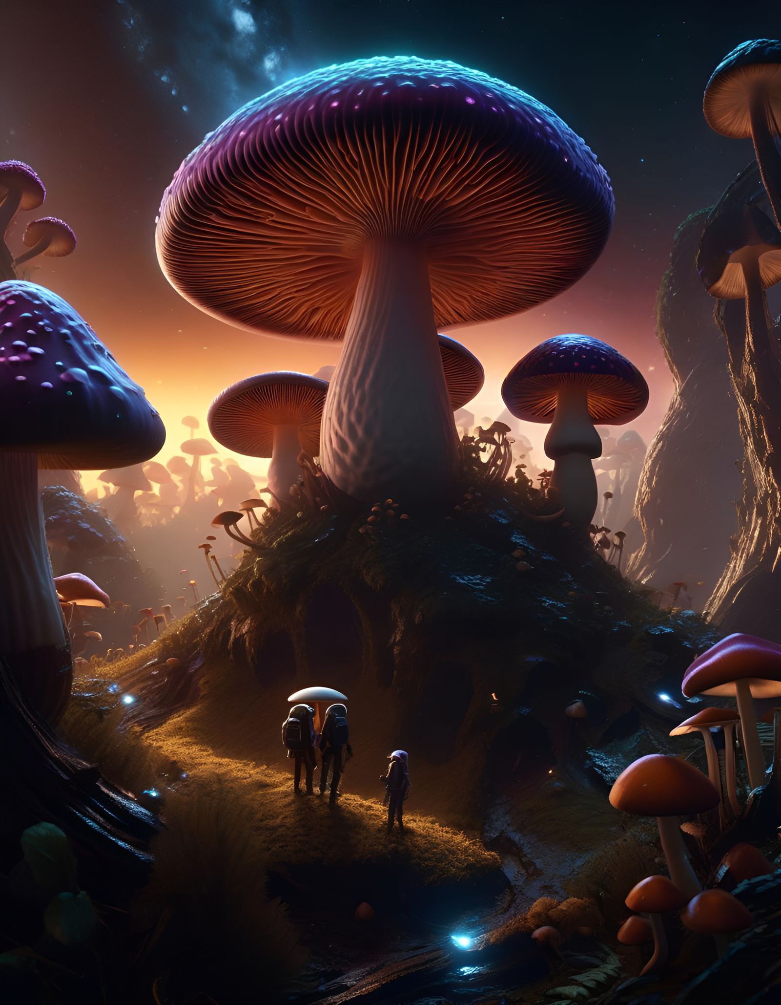 Honey, I Grew Some Mushrooms 2 - AI Generated Artwork - NightCafe Creator