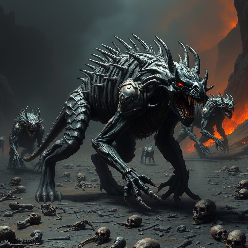 Sithspawn Beast in Cyberpunk Aesthetic - AI Art