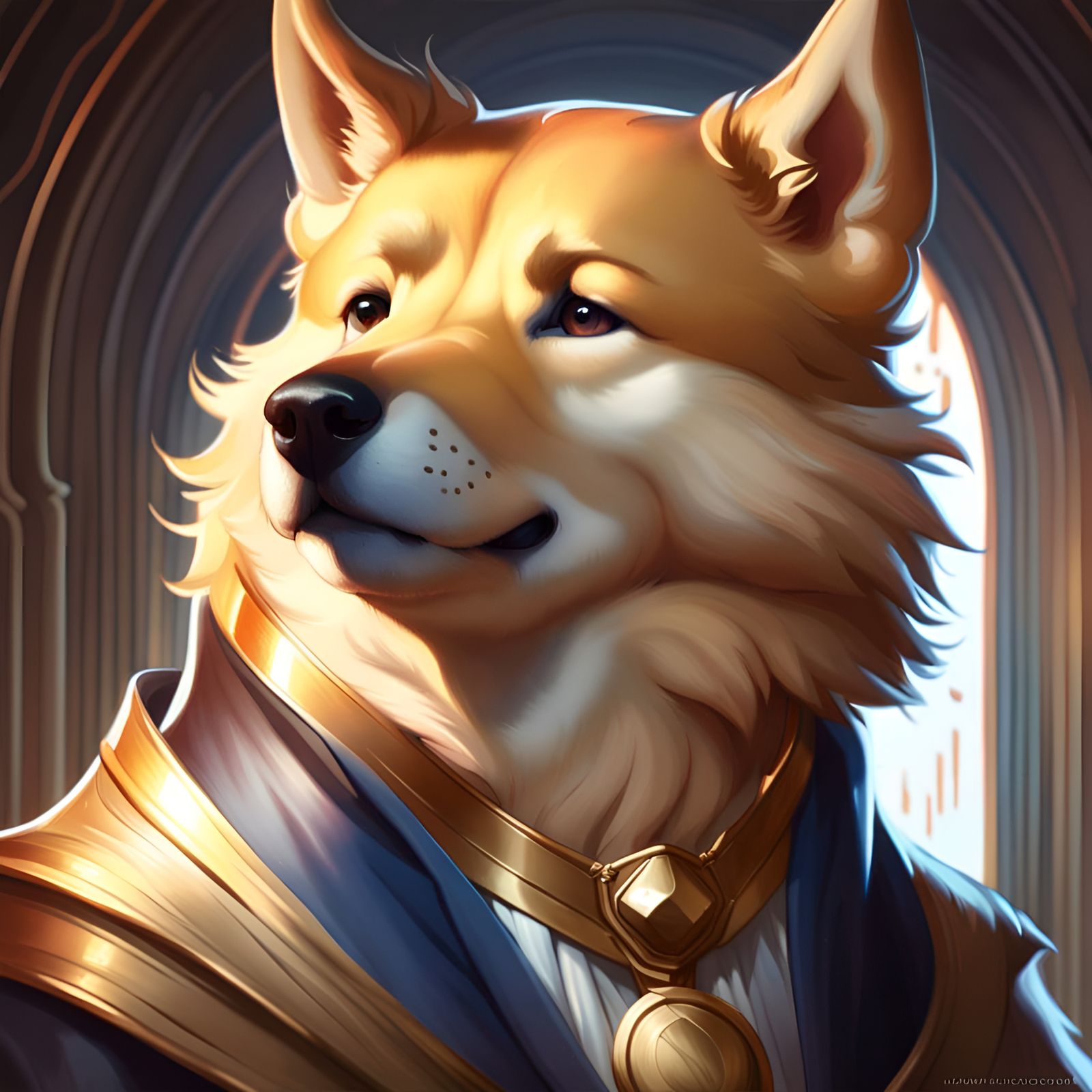 Realistic DOGE, head and shoulders portrait, 8k resolution concept art ...