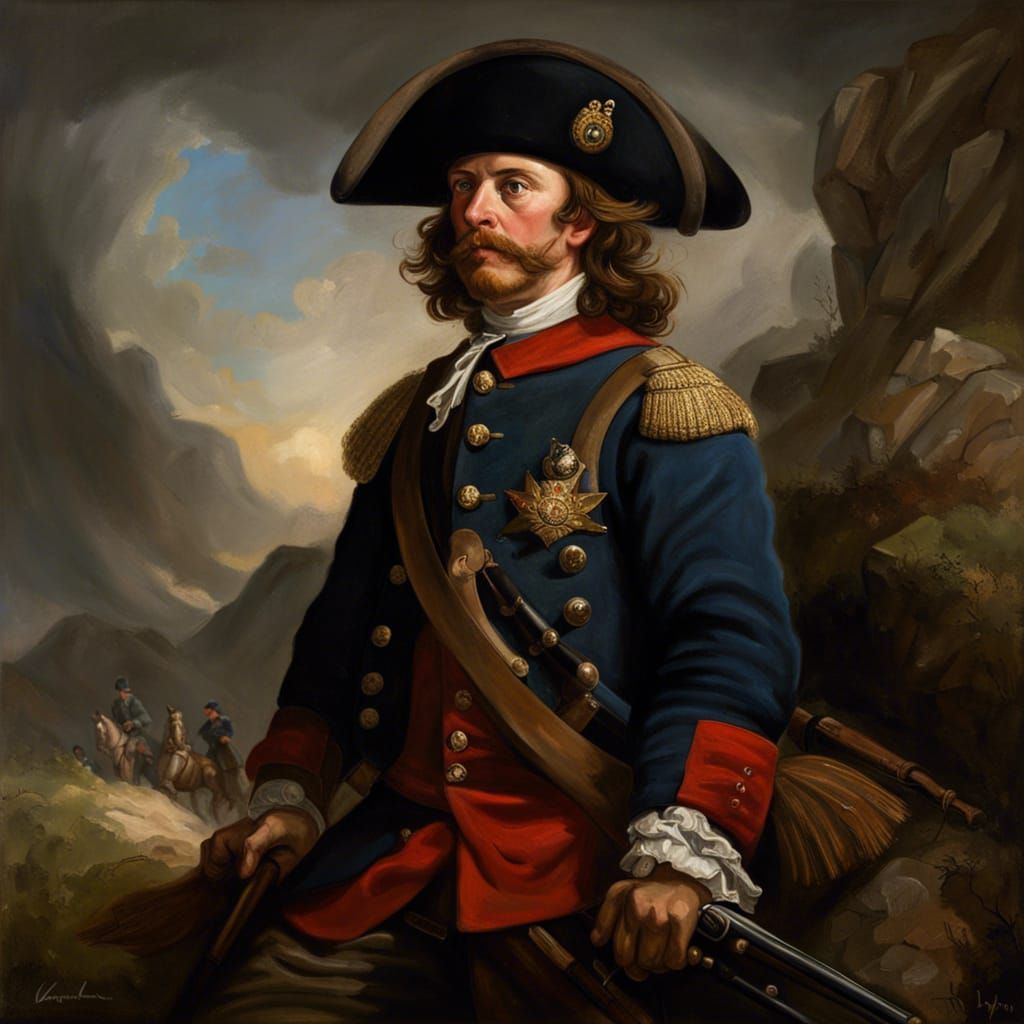 A civil war royalist soldier, on Lundy Island, in the year 1646 ...