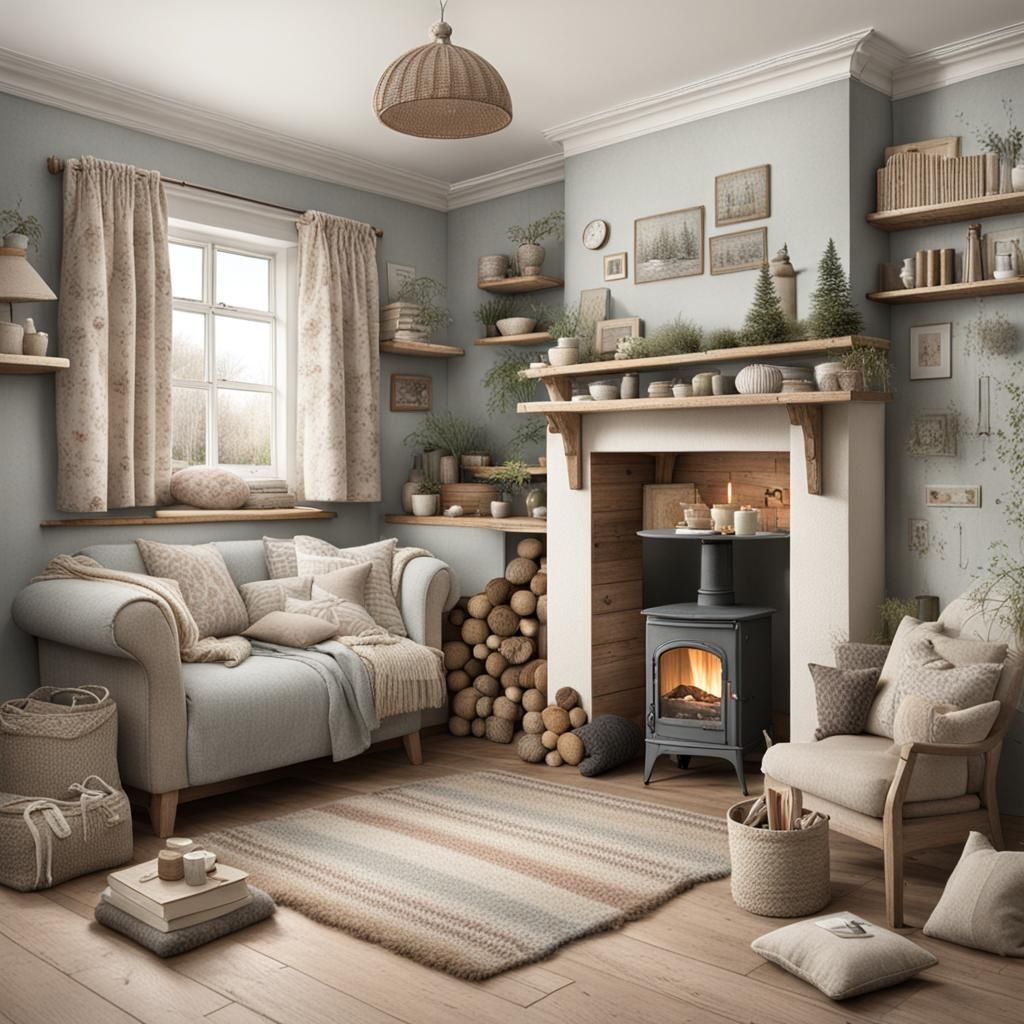 COZY FIRESIDE - AI Generated Artwork - NightCafe Creator