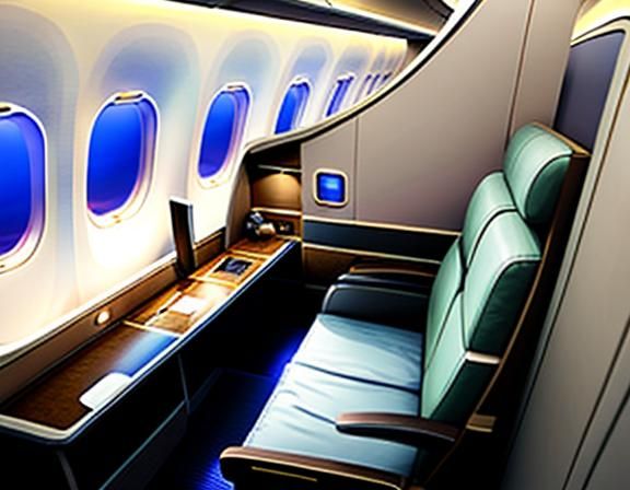 The Luxury First Class Suits Cabin In the Airplane - AI Generated ...