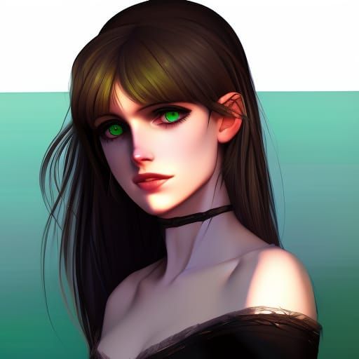 Zombie girl with emerald eyes - AI Generated Artwork - NightCafe Creator