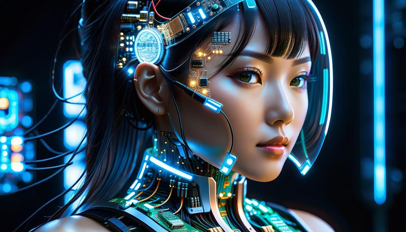 PRETTY CYBORG - AI Generated Artwork - NightCafe Creator