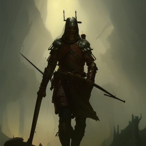 Human medieval soldier 8k resolution, dark fantasy concept art, by Greg ...