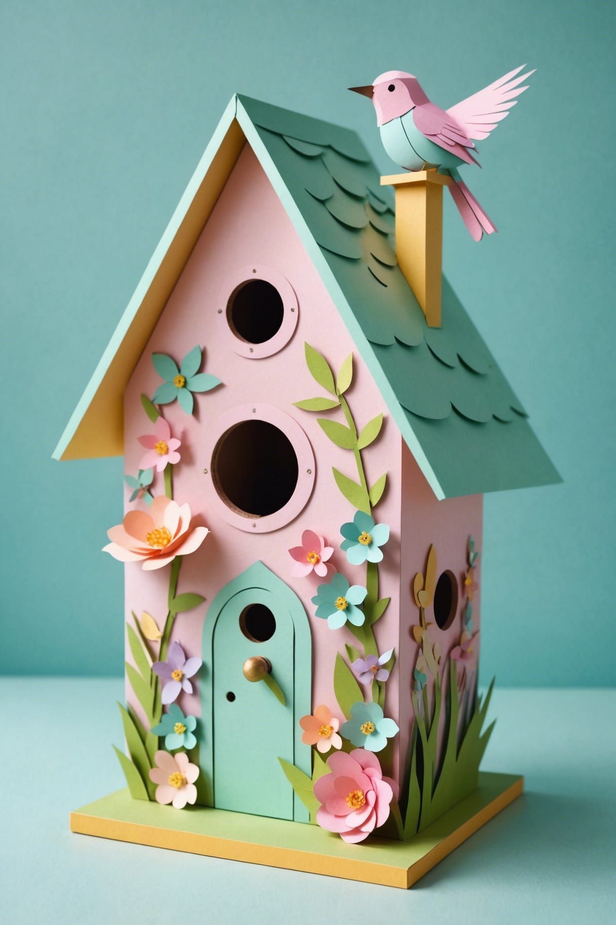 Papercraft birdhouse - AI Generated Artwork - NightCafe Creator