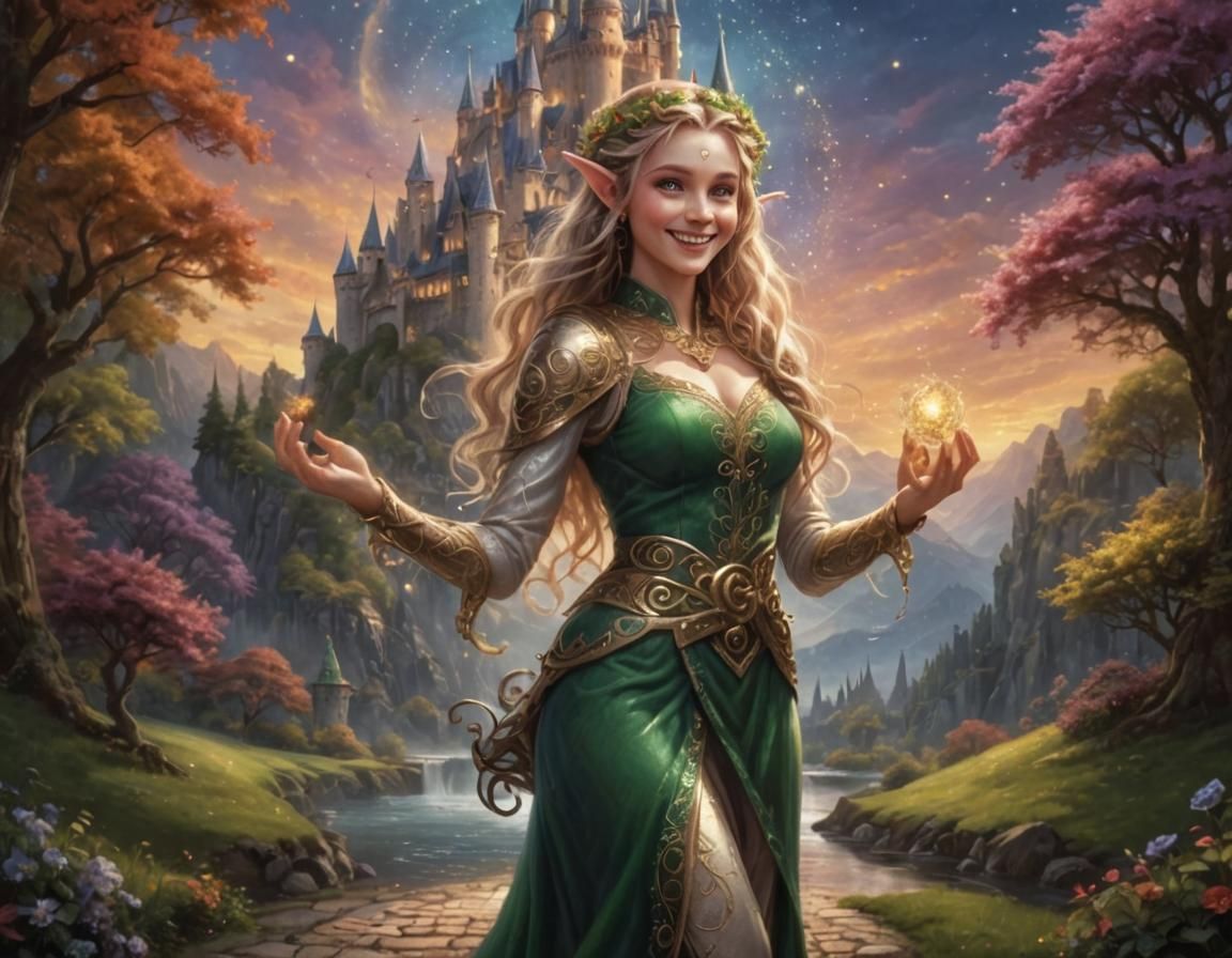 Elf Castle Portrait 10 - AI Generated Artwork - NightCafe Creator