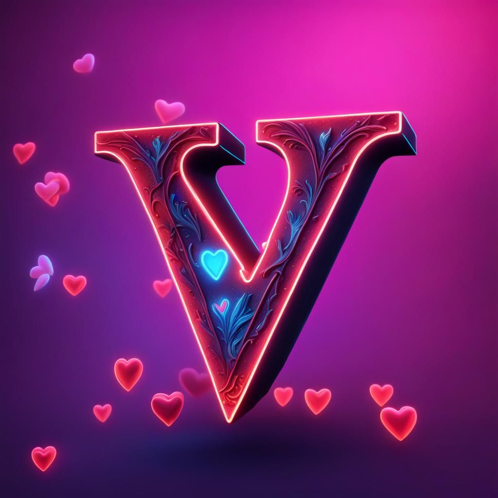 Letter V profile picture - AI Generated Artwork - NightCafe Creator