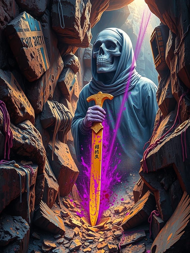 archeologists dig 1000 feet into the earths crust, finding an ancient golden sword with unknown ...