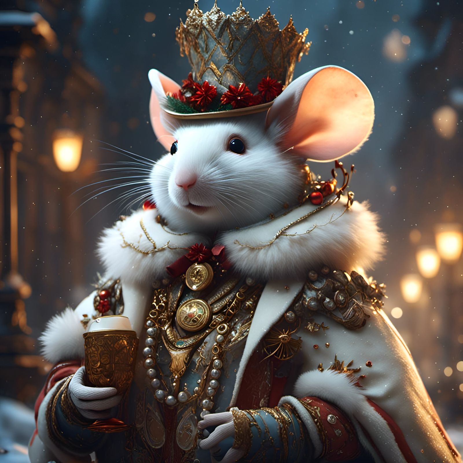 Christmas Sugar Mouse King - AI Generated Artwork - NightCafe Creator