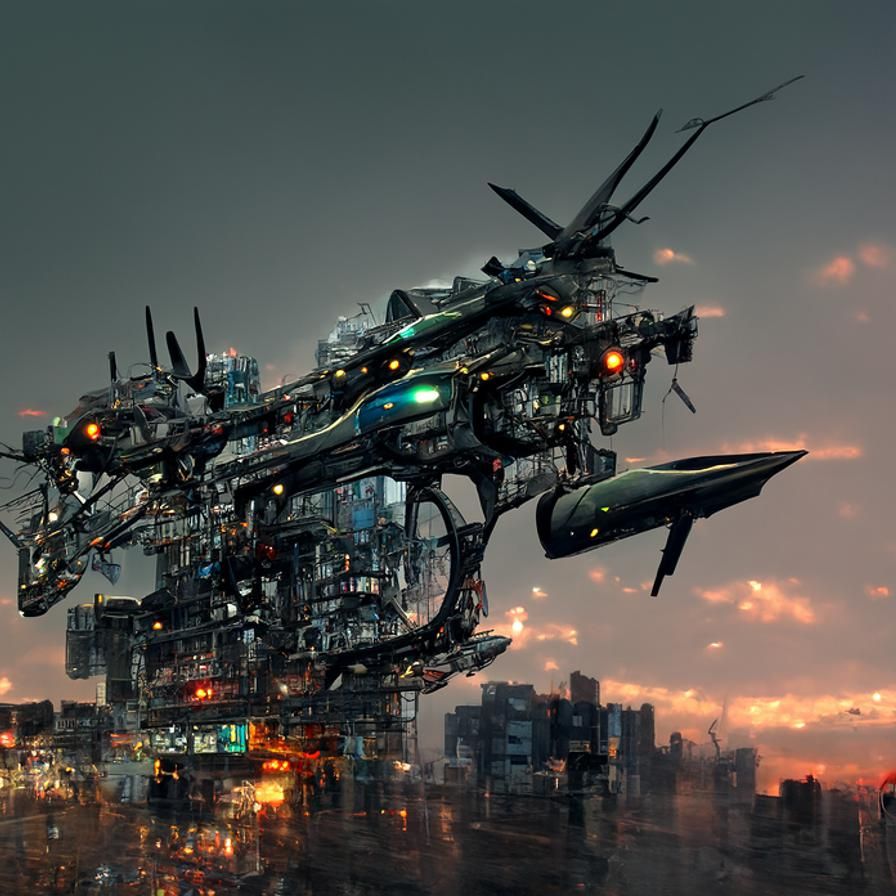 Gunship - AI Generated Artwork - NightCafe Creator