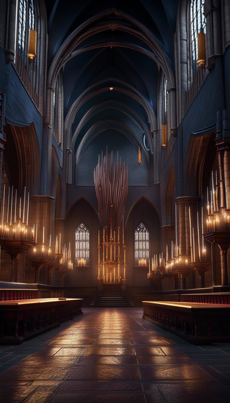 Hogwarts' great hall - AI Generated Artwork - NightCafe Creator