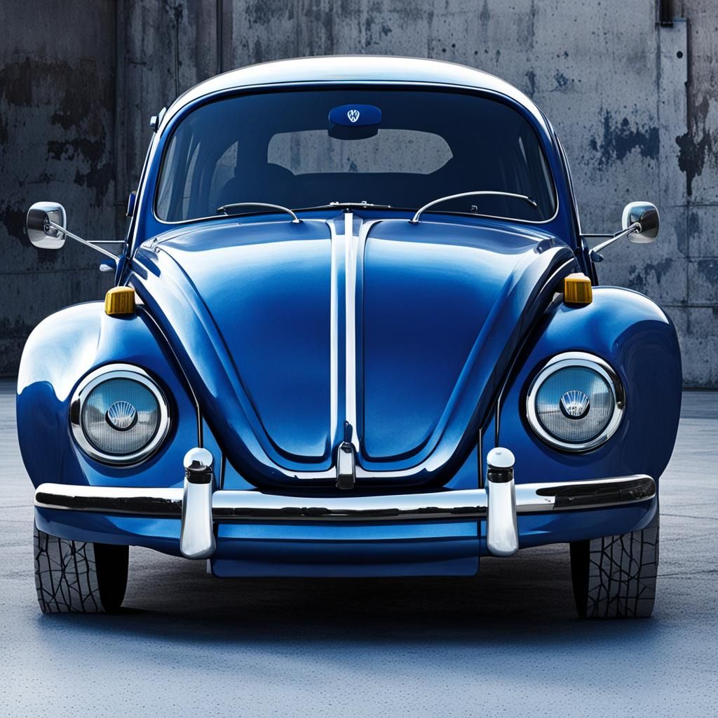 a hockey mask made to look exactly like the front end of a vw beetle ...