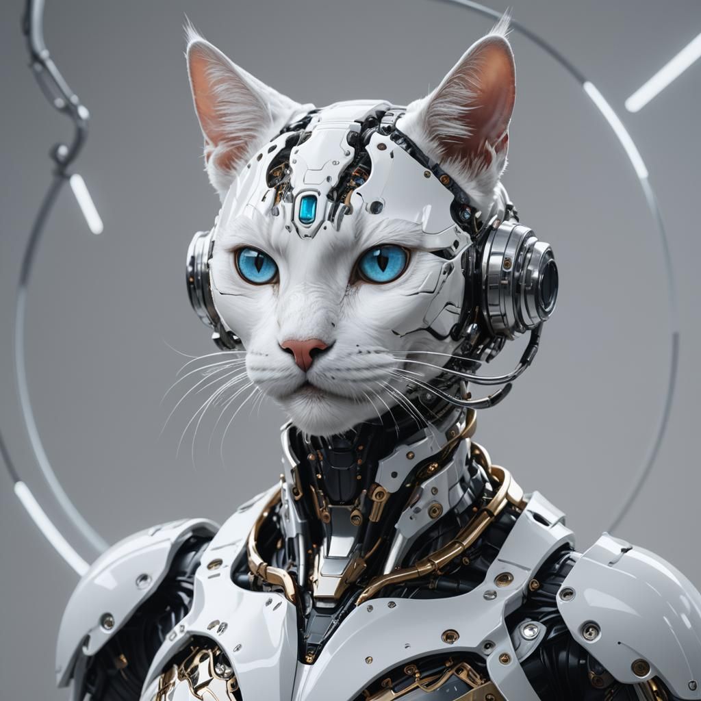Cyborg cat - AI Generated Artwork - NightCafe Creator