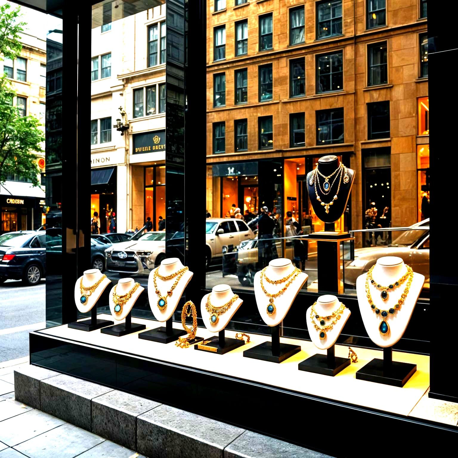 Jewelery store display window - Sparkling Jewelry Store Win...