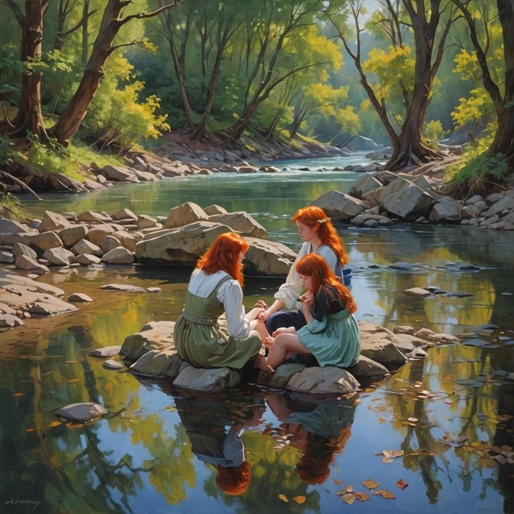 Sisters - AI Generated Artwork - NightCafe Creator