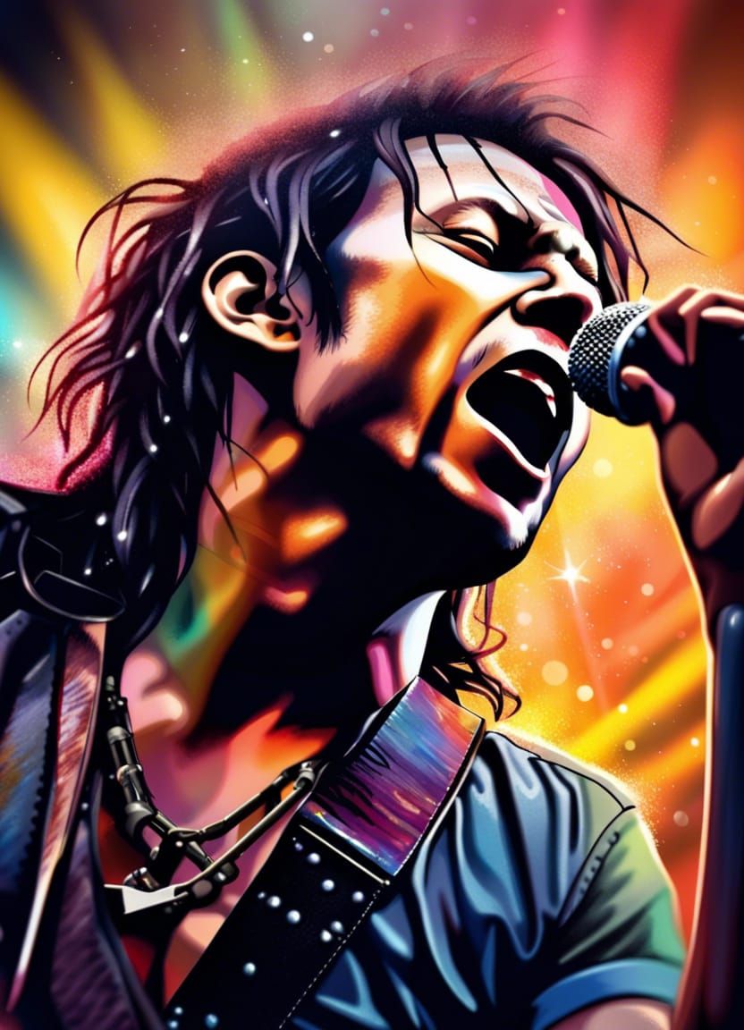 Epic Rock Singer - AI Generated Artwork - NightCafe Creator