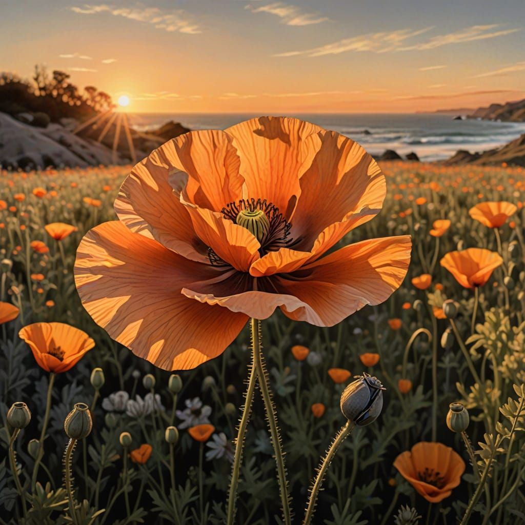 California Poppy Sunset - California Poppy Sunset